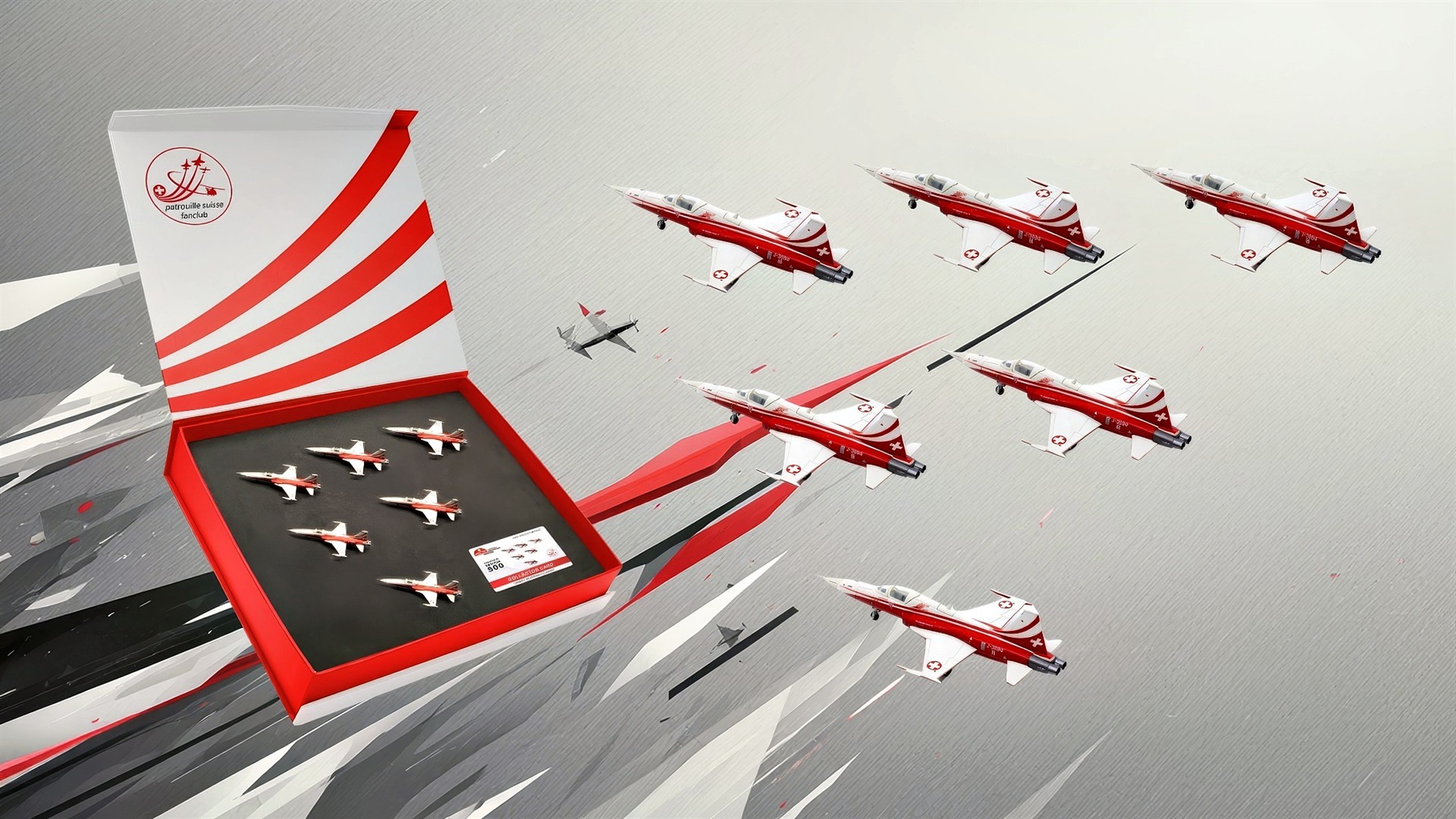 ACE 001808 Northrop F-5E Tiger II Patrouille Suisse Geschenkset ...