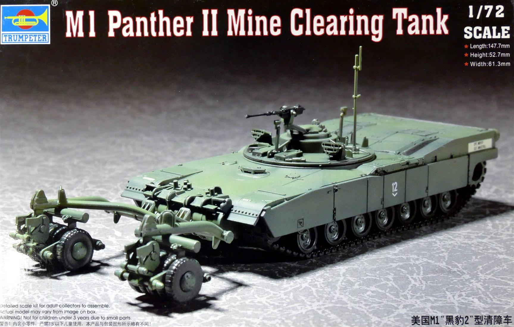Trumpeter 07280 M1 Panther II Mine Clearing Tank, 1:72 - Modellbauland